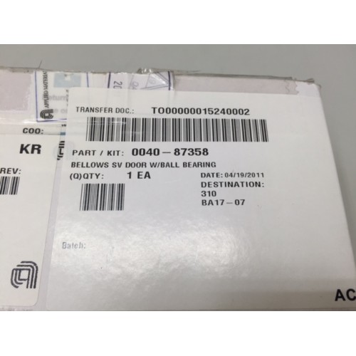 AMAT 0040-87358 Bellows SV Door W/BALL Bearing