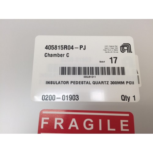 AMAT 0200-01903 Insulator Pedestal Quartz 300mm PCII