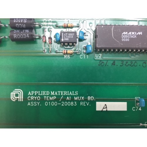 AMAT 0100-20083 CRYO TEMP/AI MUX BOARD