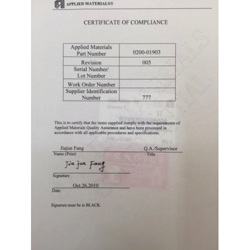 AMAT 0200-01903 Insulator Pedestal Quartz 300mm PCII