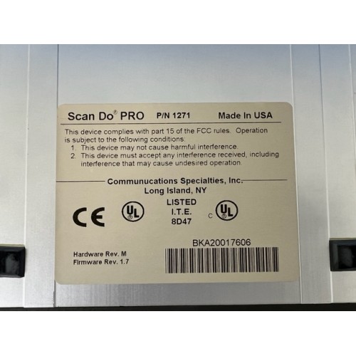 Communications Specialties Inc. SCAN DO PRO 1271 Computer to Video Scan ...