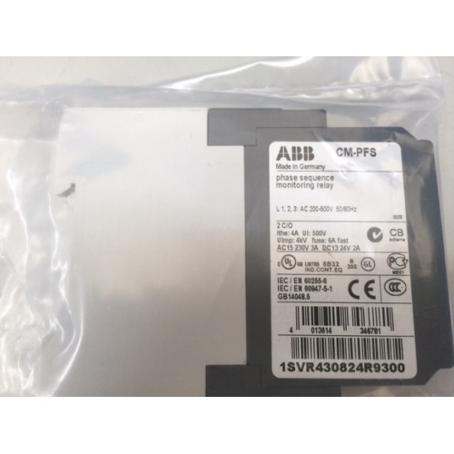 ABB CM-PFS PHASE SEQUENCE MONITORING RELAY