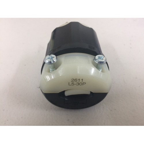 LEVITON 2611 30 Amp,125 Volt,NEMA L5-30P 2P 3W Locking Plug