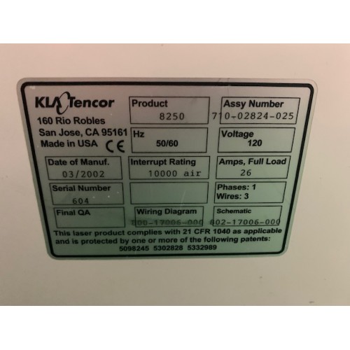 KLA-Tencor 8250 CD-SEM Critical Dimension Scanning Electron Microscope