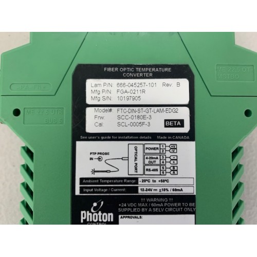 LAM Research 666-045257-101 Fiber Optic Temperature Converter