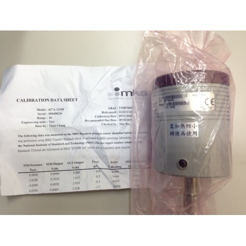 MKS 627A-12338 20Torr Baratron Capacitance Manometer