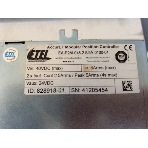 ETEL AccurET EA-P2M-048-2.5/5A-0100-01 Modular Position Controller Module
