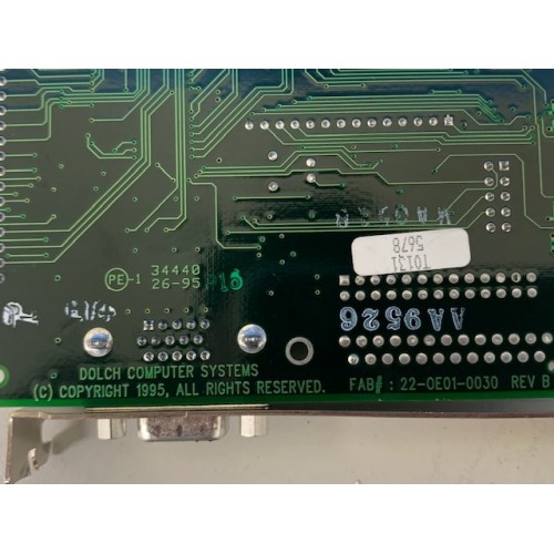 Dolch Computer Systems 21-0E01-0030 ISA Video PCB Card
