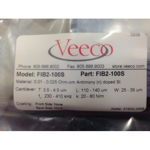 Veeco FIB2-100S High Aspect Ratio Automated AFM Probes