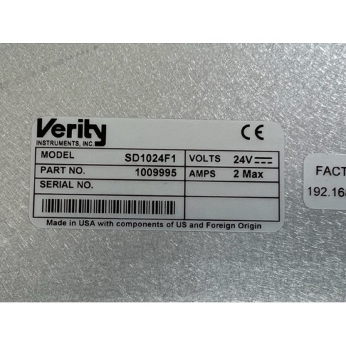 Verity SD1024F1 3D80-000906-41 Spectrometer Endpoint Detection Controller