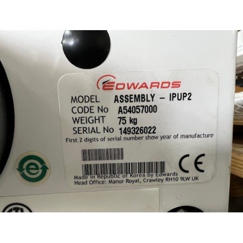Edwards A54057000 IPUP 2 Dry Pump