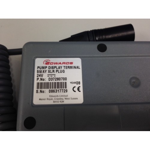 Edwards D37280700 Dry Pump Display Terminal 24V 5-Way XLR Plug