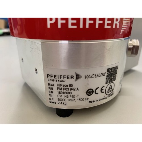 PFEIFFER HiPace 80 PM P03942A Turbo pump W/ TC110 PM C01 790 A