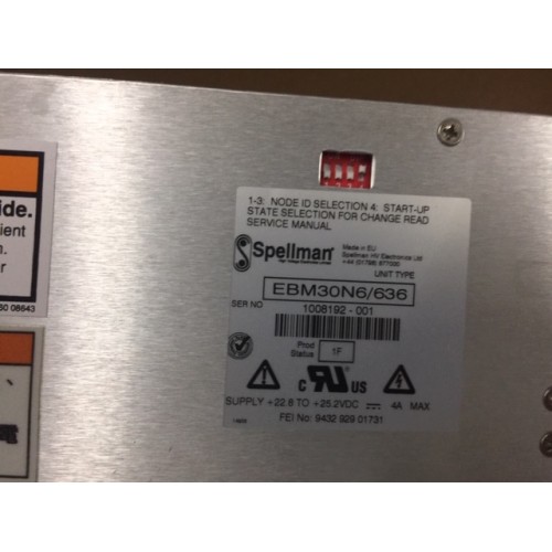 Spellman EBM30N6/636 TRIODE E-BEAM COLUMN HIGH VOLTAGE POWER SUPPLY