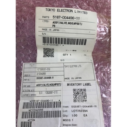 TEL 5187-0044996-11 Assy Valve NG5 NP5ST IP5